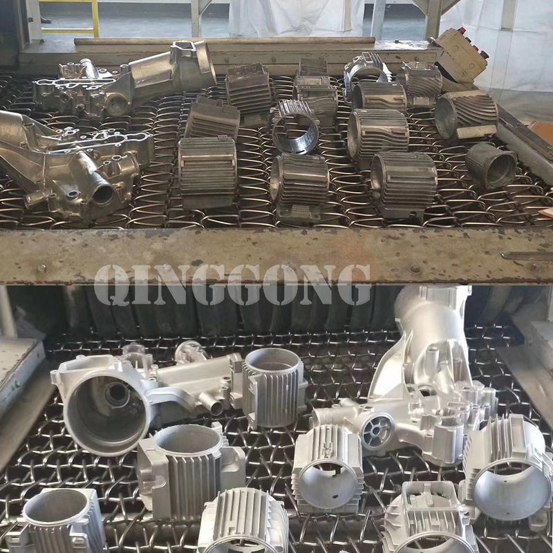 Wire Mesh Belt Shot Blasting Machine for Aluminum Alloy Castings ...