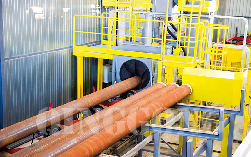 Pipe Diabolo Shot Blasting Machine - QINGDAO QINGGONG MACHINERY CO., LTD.